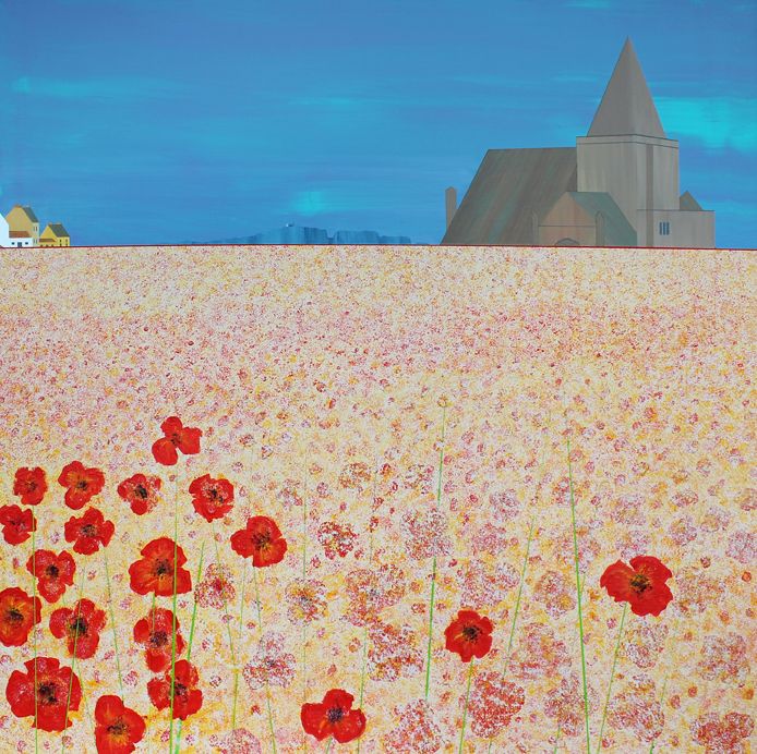 The Auld Kirk and poppies, St Monans | jill macleod